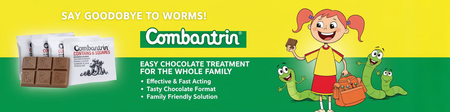 Chocolate Squares for Worm Treatment | Combantrin USA